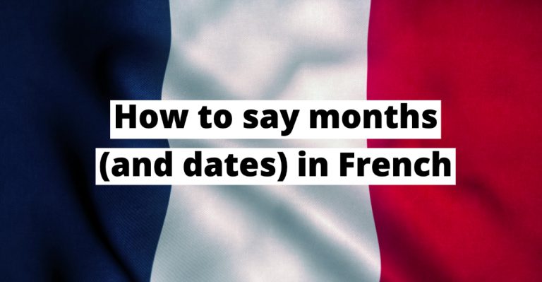 How to say and write the date in French - Lingoda