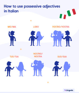 How to use possessive adjectives in Italian | Lingoda